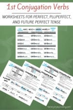 Latin Conjugations Perfect Stem Worksheets - Family Style Schooling