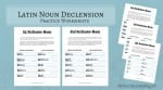 Latin Nouns Declension Free Printable - Family Style Schooling