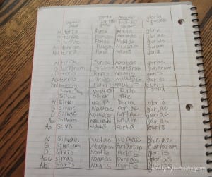 Latin Nouns Declension Free Printable - Family Style Schooling