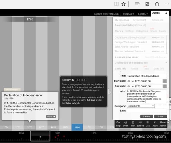 Tiki-Toki Digital Timeline Maker - Family Style Schooling