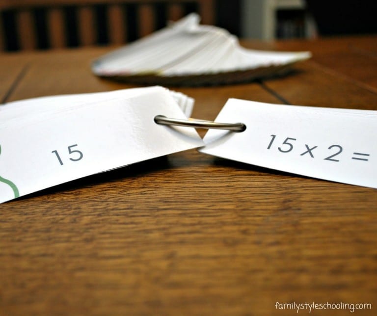 Free Printable: Key Ring Math Facts Flashcards - Family Style Schooling