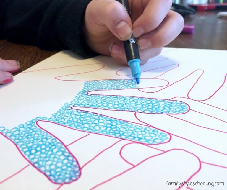 Art Inspiration - Playing with Patterns - Family Style Schooling