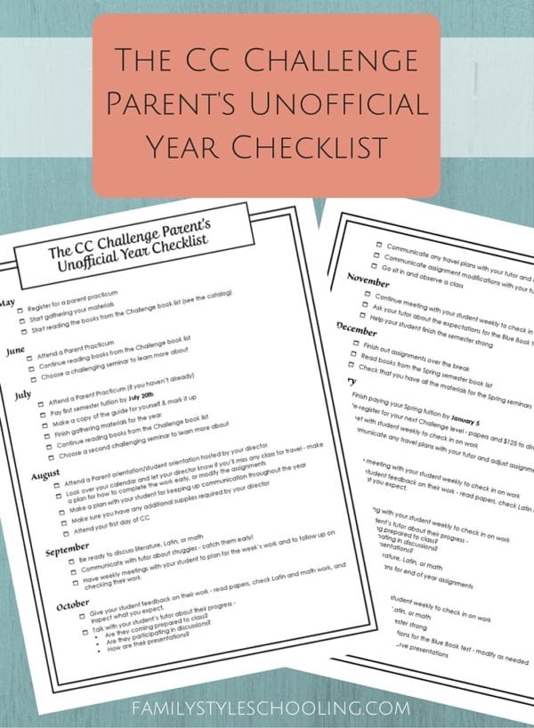 Getting Parents Ready for the CC Challenge Years