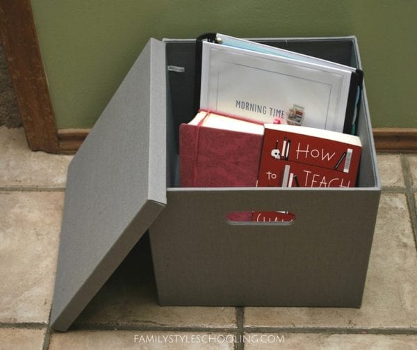 Morning Time Storage Solutions - Family Style Schooling