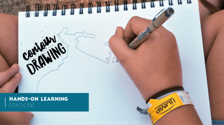 Contour Drawing: Hands-On Learning Stations - Family Style Schooling