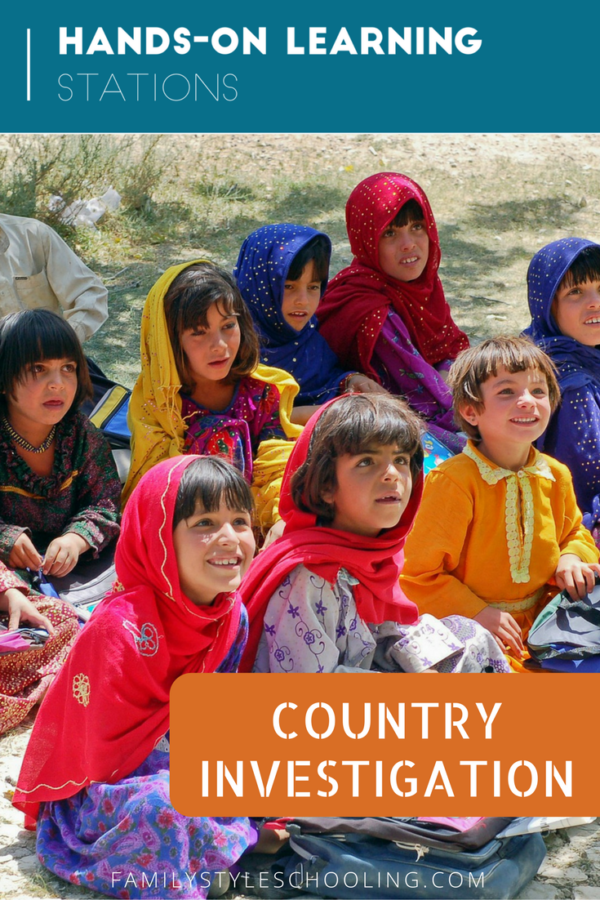 Country Investigations: Hands-On Learning Stations - Family Style Schooling