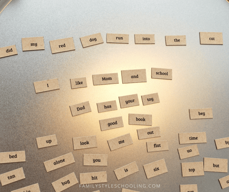 Magnetic Sentences: Hands-On Learning Stations - Family Style Schooling