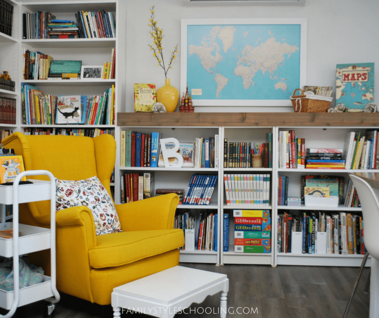 My Home Library - The Big Reveal - Family Style Schooling