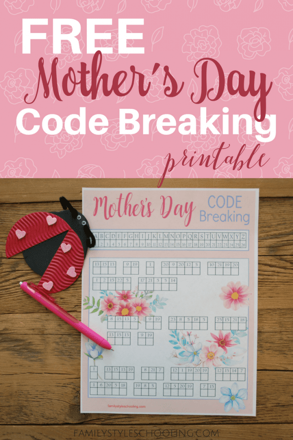 30 Ways to Enjoy 30 Minutes of Peace with a Mother's Day Code Breaker ...