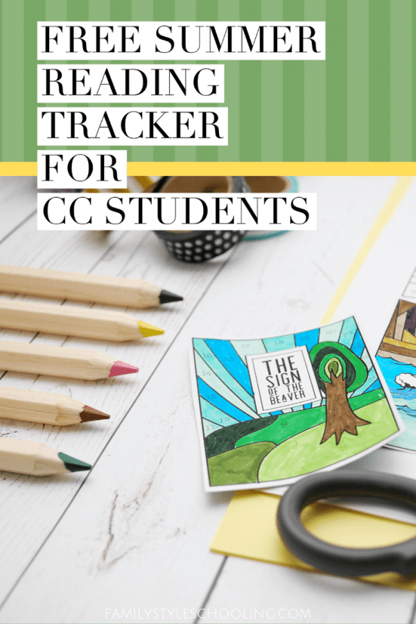 Free Summer Reading Tracker for CC Students - Family Style Schooling