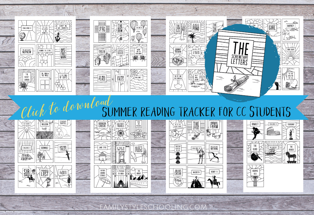 Free Summer Reading Tracker for CC Students - Family Style Schooling