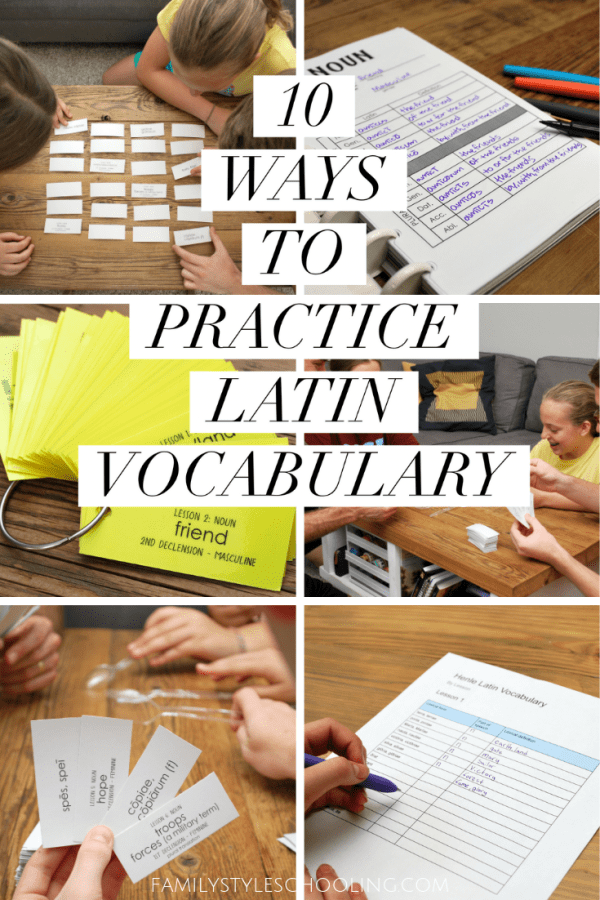 10 Ways to Practice Latin Vocabulary - Family Style Schooling