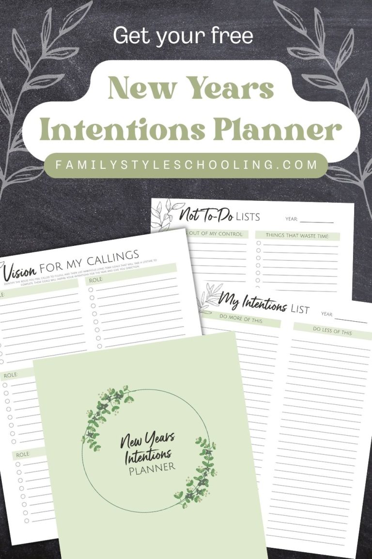 Free New Year's Planner for Moms to Focus Your Vision