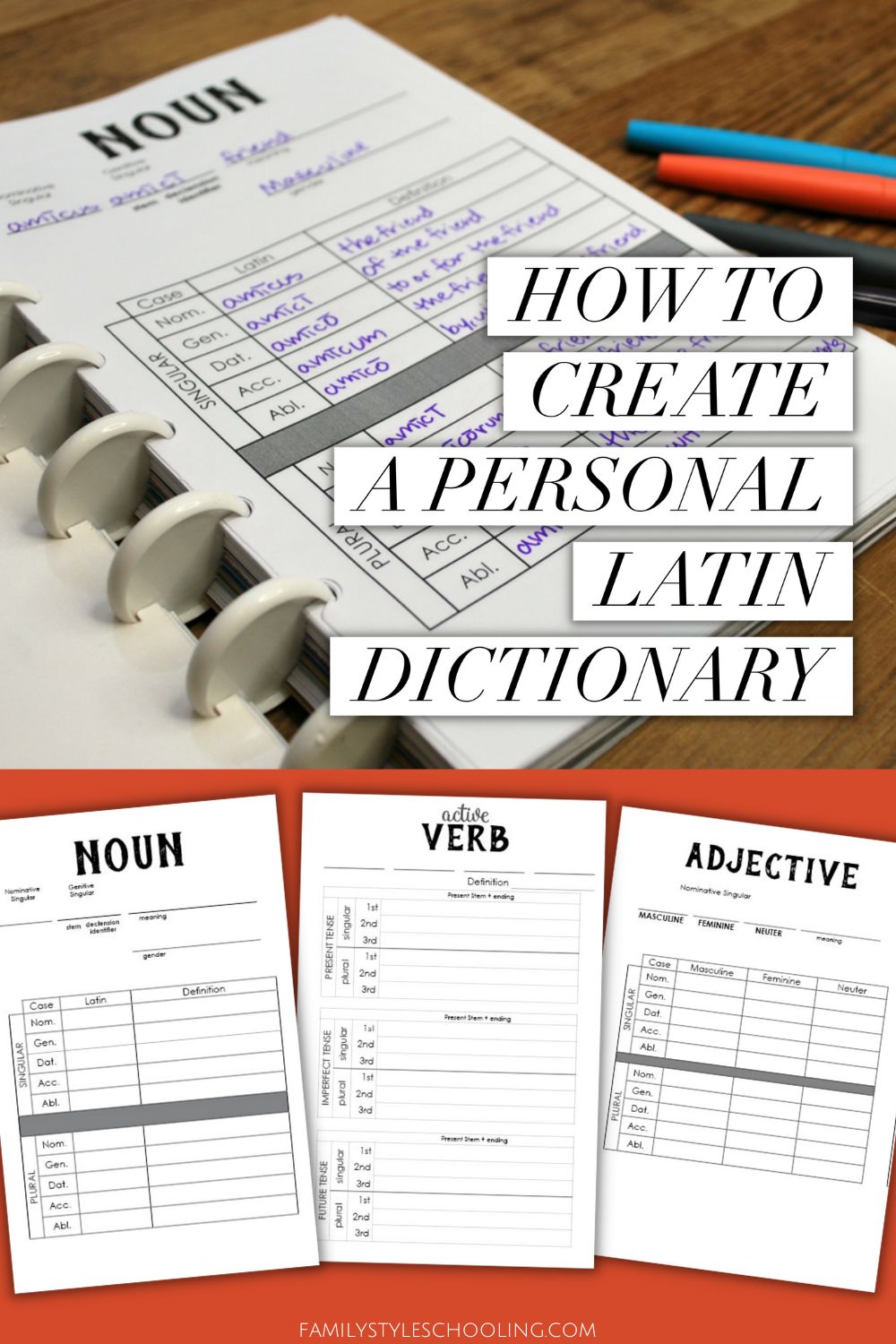 How to Create a Personal Latin Dictionary - Family Style Schooling