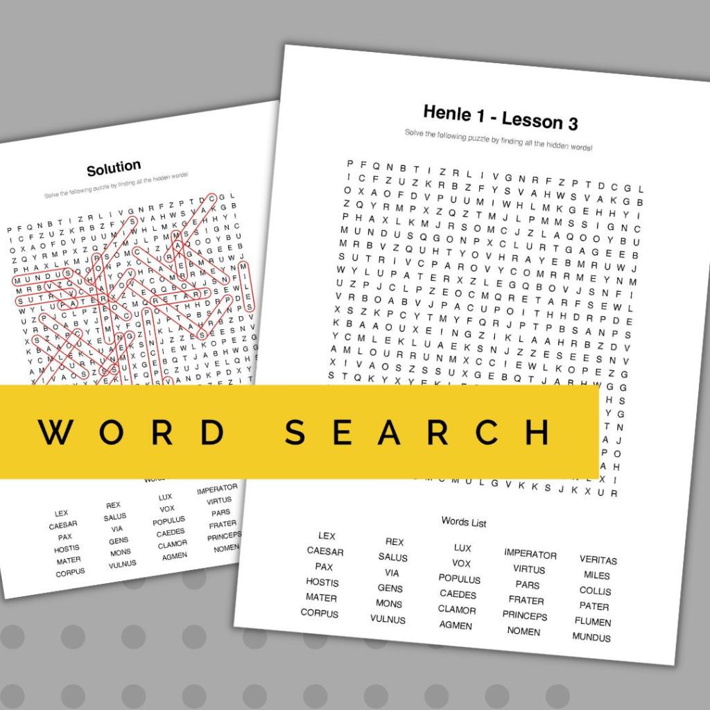 Henle 1 Word Puzzles PDF - Family Style Schooling